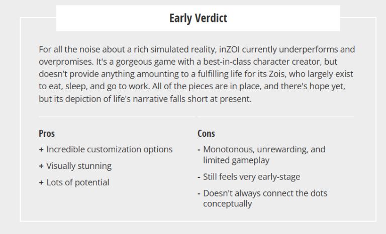inZOI Reviews Roundup: Here's What People Are Saying So Far! [2025 ...